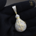 Dollar Sign Iced Out Money Bag HipHop Pendant - Gemluxjewels.com