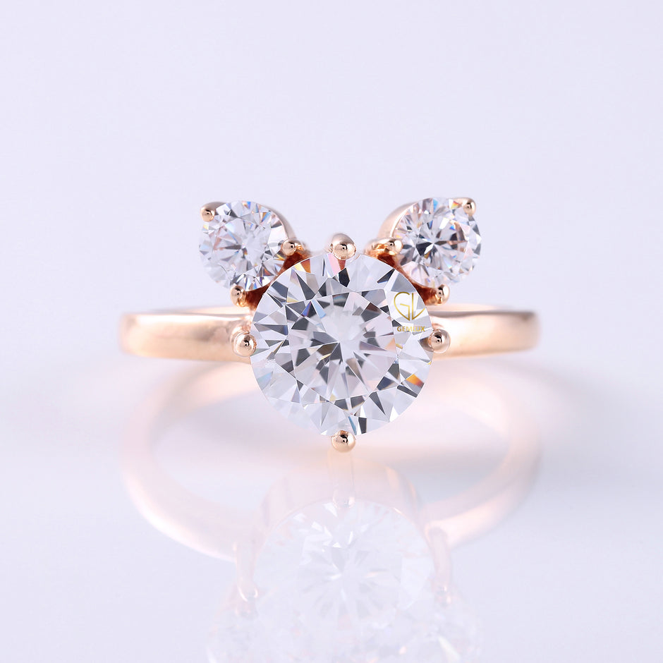 Custom Moissanite Diamond Engagement Rings Set for Women – Gemluxjewles.com