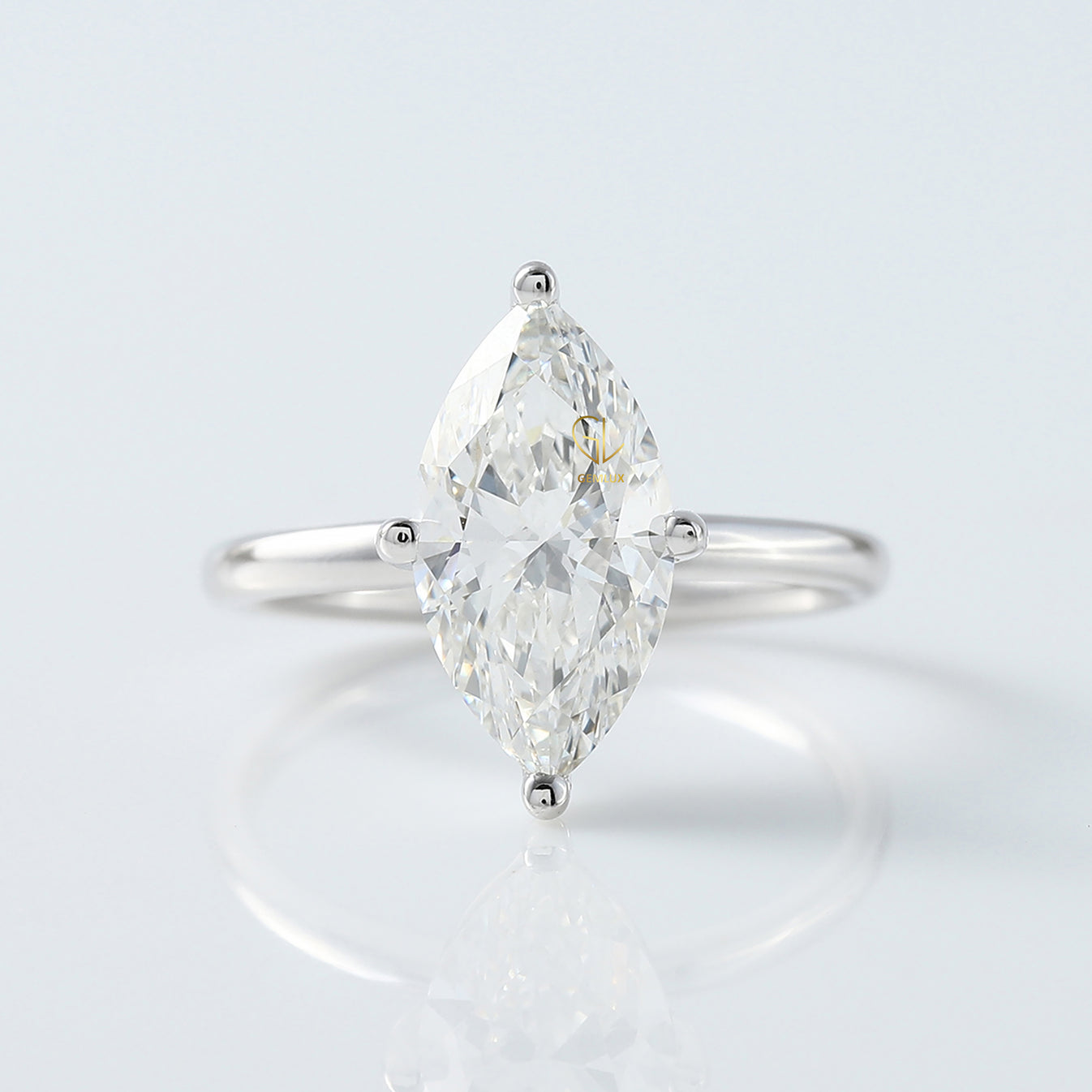 Selena Gomez Marquise Cut Moissanite Solitaire Engagement Ring ...