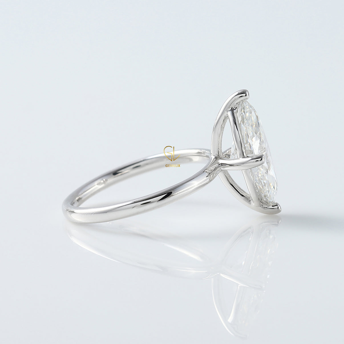 Selena Gomez Marquise Cut Moissanite Solitaire Engagement Ring ...