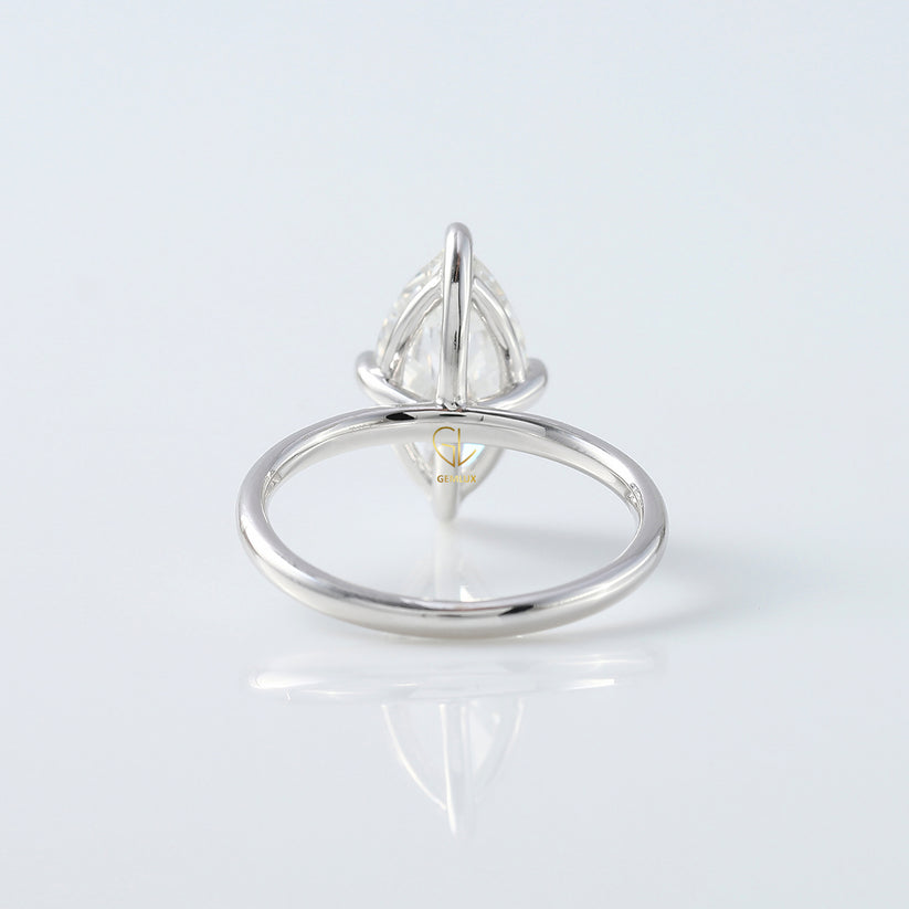 Selena Gomez Marquise Cut Moissanite Solitaire Engagement Ring ...